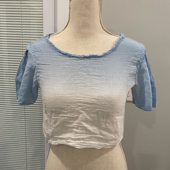 LoveShackFancy | Tops | Loveshackfancy Crop Top Ombre Cotton ...